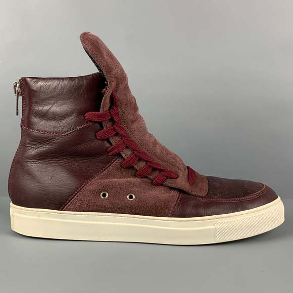 Kris Van Assche | Shoes | Kris Van Assche Burgundy Mixed Fabrics ...